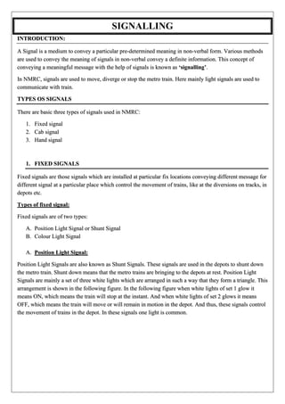 SUMMER INTERNSHIP REPORT ON NMRC (Noida Metro Rail Corporation Limited ...