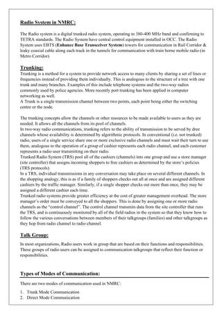 SUMMER INTERNSHIP REPORT ON NMRC (Noida Metro Rail Corporation Limited ...