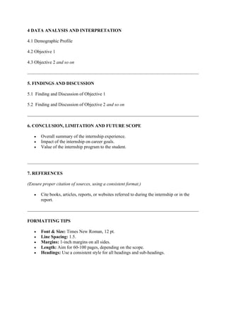 Summer Internship Report Template.pdfbbbb | PDF