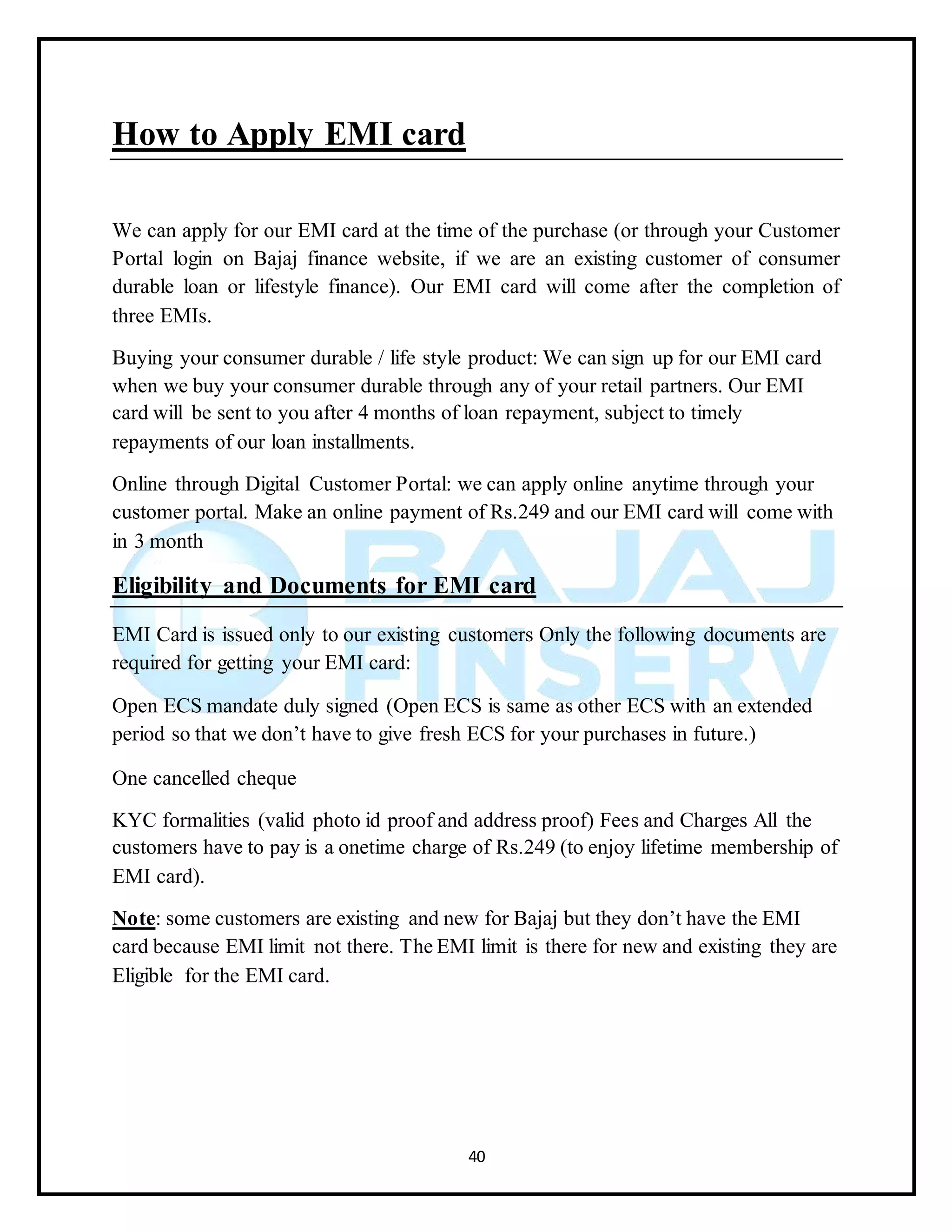 Summer intership project bajaj finserv | DOCX