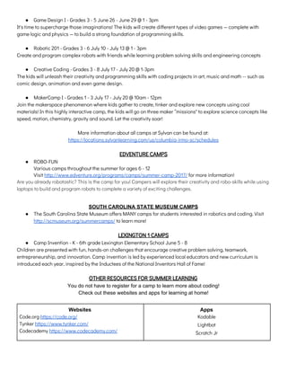 Summer Learning - Coding/Robotics | PDF