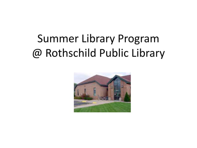 Summer library program2014 | PPTX