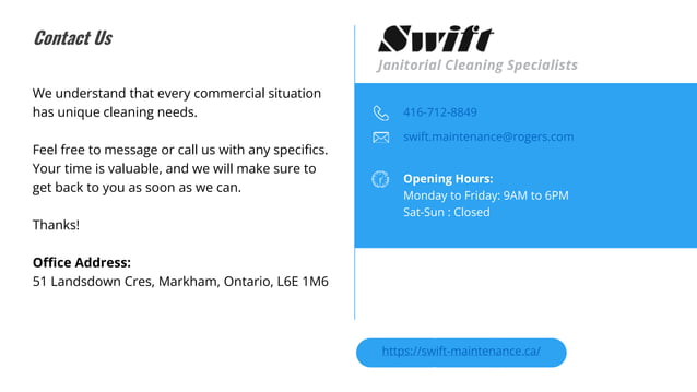 Summer Office Cleaning Checklist - Swift Janitorial Cleaning Specialist ...