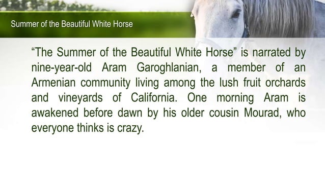 Summer of the beautiful white horse | PPSX