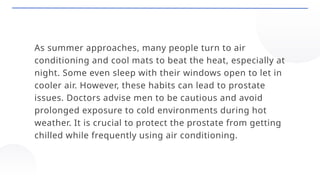 Summer Prostate Health- How to Prevent Air Conditioning-Related Issues1 ...