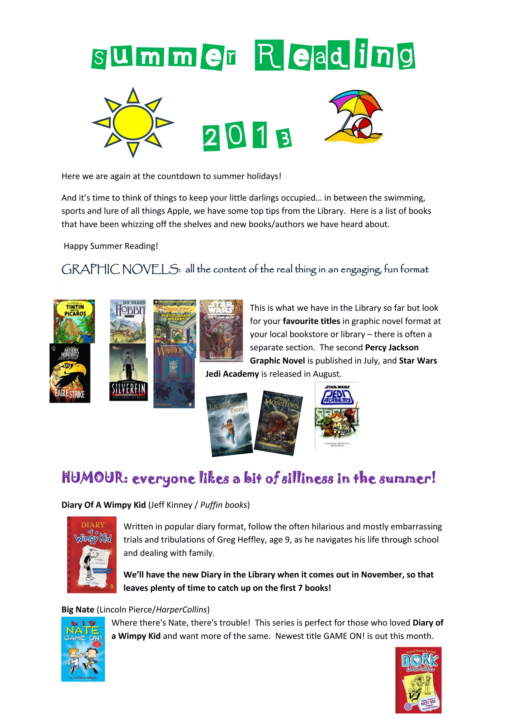 Summer reading list 2013 | PDF