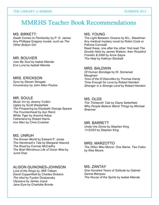 Summer reading newsletter | PDF