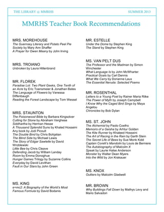 Summer reading newsletter | PDF