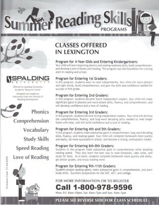 Summer Reading Skills -Spalding | PDF