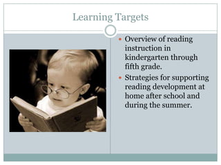 Summer reading strategies | PPTX | Early Childhood Education | Education