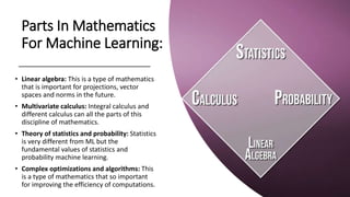 Summer Report on Mathematics for Machine learning: Imperial College of London | PPTX