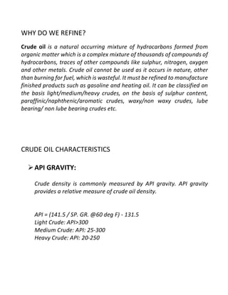mad institute refinery summer report in kar group | PDF