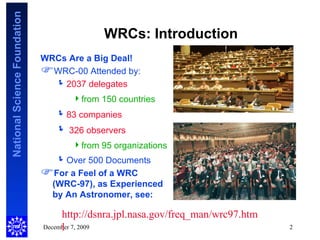 World Radiocommunication Conferences (WRCs) | PPT