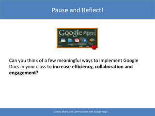 Create, Share, and Communicate with Google Apps | PDF