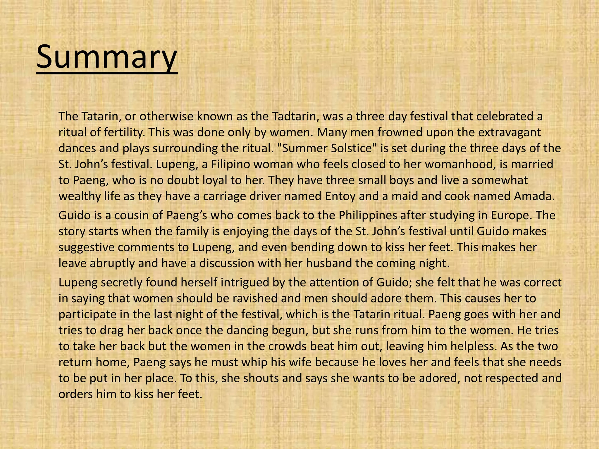 Summer solstice report. | PPTX