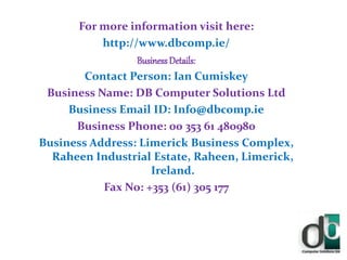 SUMMER SPECIALS FROM DB COMPUTER SOLUTIONS | PPT