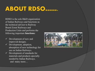 RDSO SUMMER TRAINING PPT FOR ECE | PPTX
