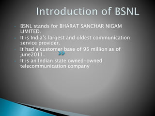 Summer training from BSNL | PPTX