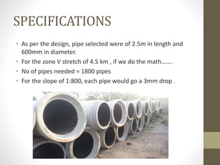 Laying of Sewer Line | PPTX