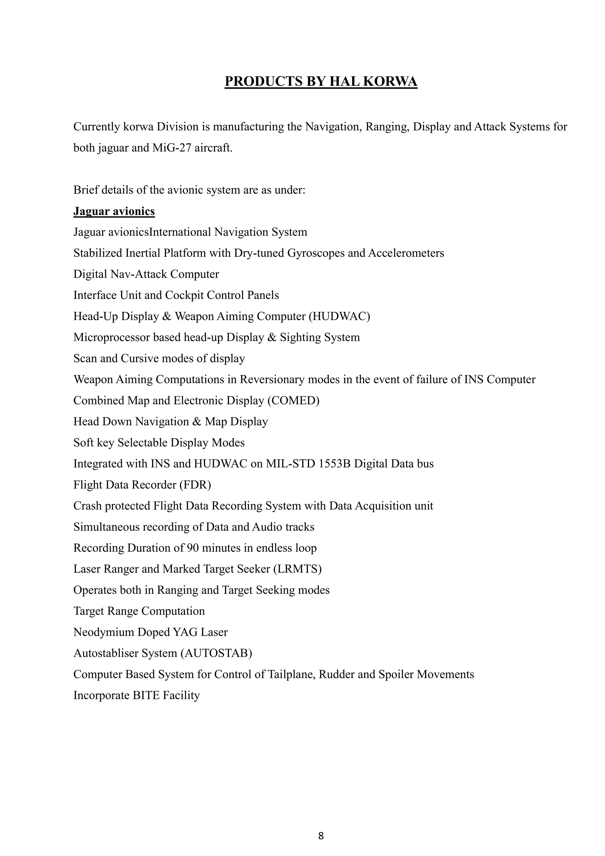 HAL KORWA SUMMER TRAINING REPORT | PDF