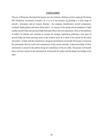 HAL KORWA SUMMER TRAINING REPORT | PDF