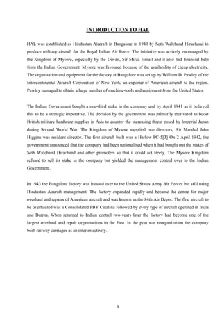 HAL KORWA SUMMER TRAINING REPORT | PDF