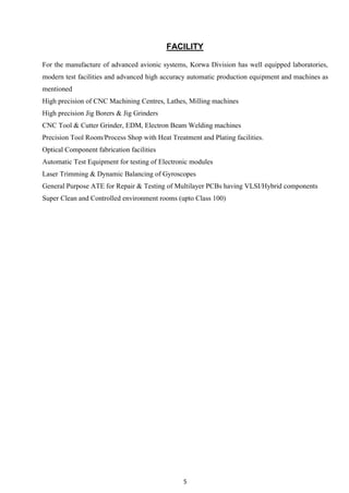 HAL KORWA SUMMER TRAINING REPORT | PDF