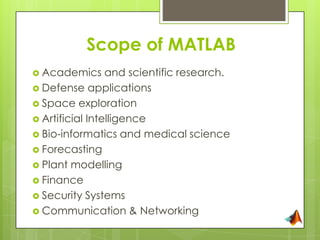 Summer training introduction to matlab | PPSX