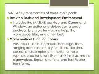 Summer training introduction to matlab | PPSX