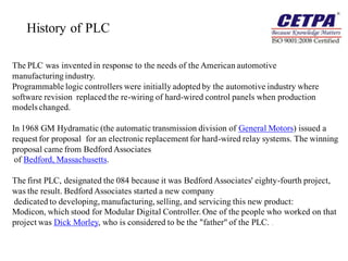 Summer training plc & scada | PDF | Robotics | Technology & Computing