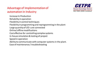 Summer training plc & scada | PDF | Robotics | Technology & Computing