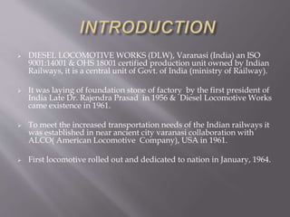 Summer training at dlw varanasi | PPTX | Rail Travel | Travel Type