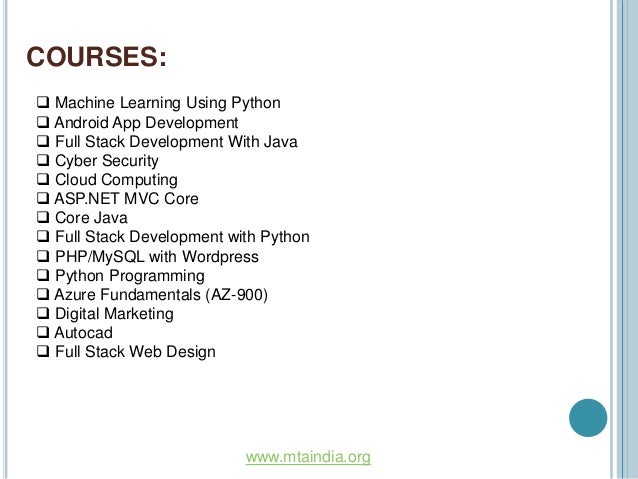 Summer Training Internship Program | PPTX