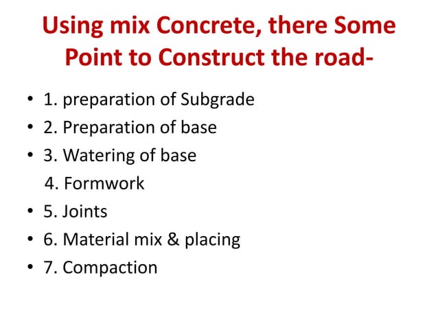 Summer training ppt on cc road construction | PPTX