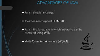 Summer training presentation on "CORE JAVA". | PPTX