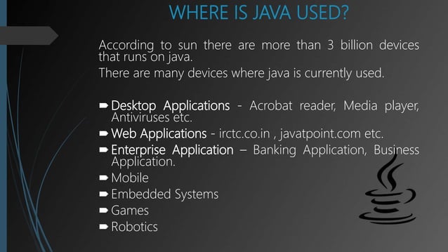 Summer training presentation on "CORE JAVA". | PPTX | Programming Languages | Computing