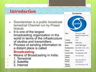 industrial training at doordarshan | PPT