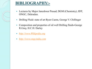 Summer training project on drilling fluid at ongc ppt | PPTX