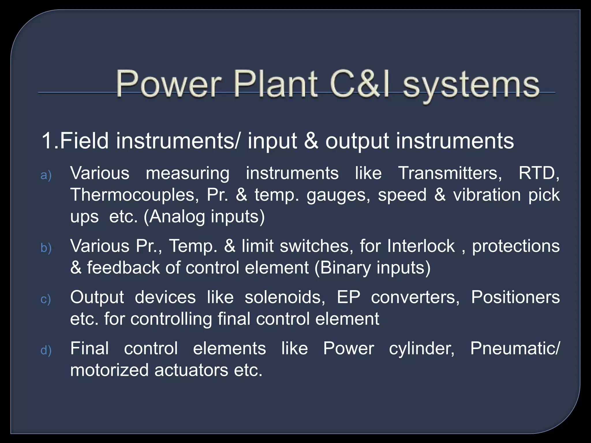ROLE OF CONTROL AND INSTRUMENTATION IN THERMAL POWER PLANT | PPTX