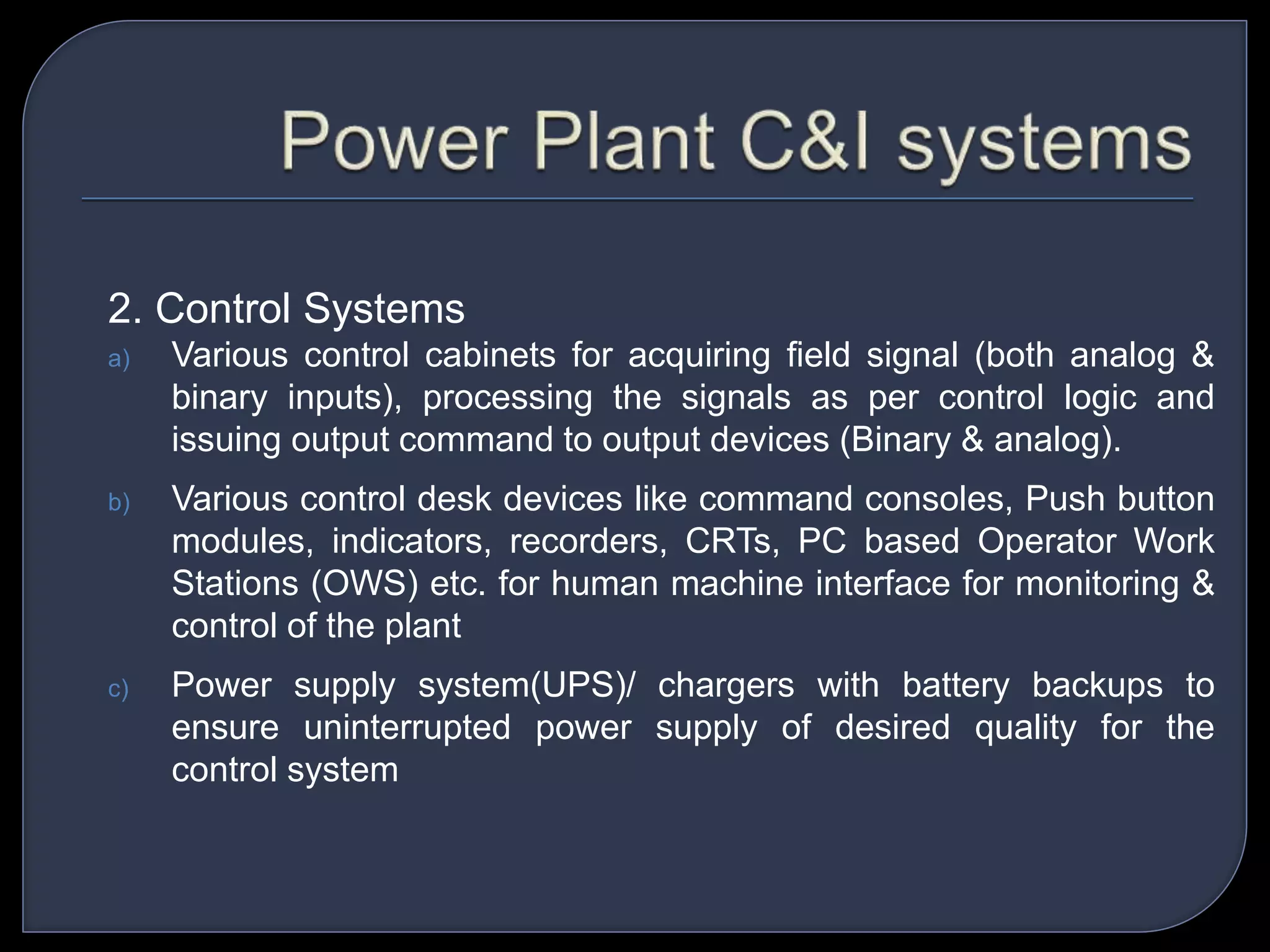 ROLE OF CONTROL AND INSTRUMENTATION IN THERMAL POWER PLANT | PPTX