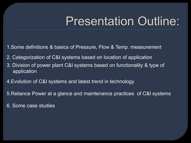 ROLE OF CONTROL AND INSTRUMENTATION IN THERMAL POWER PLANT | PPTX
