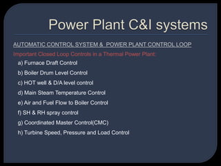 ROLE OF CONTROL AND INSTRUMENTATION IN THERMAL POWER PLANT | PPTX