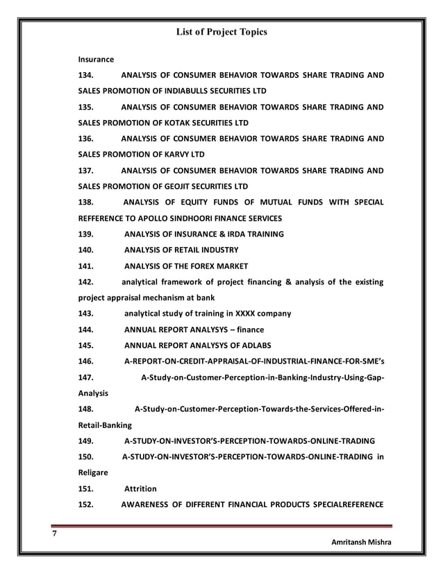 Summer training projects titles | DOCX | Business Accounting & Finance ...