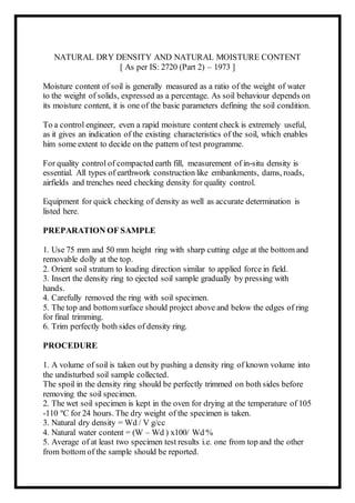 Summer training report on soil testing experiments | DOCX