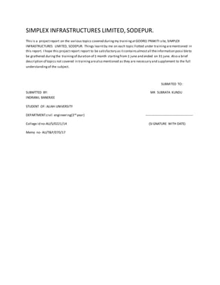 Summer training report | DOCX