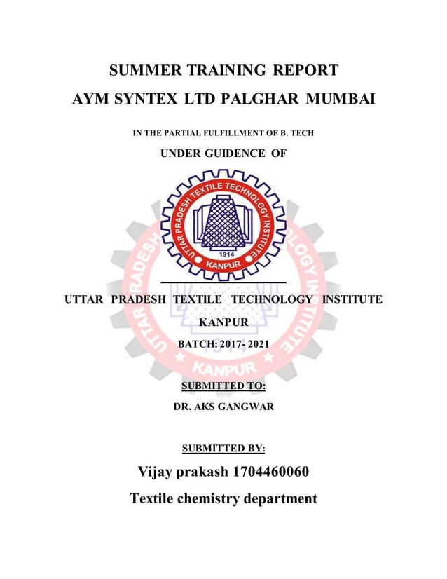 Summer training report 11 (5) | PDF