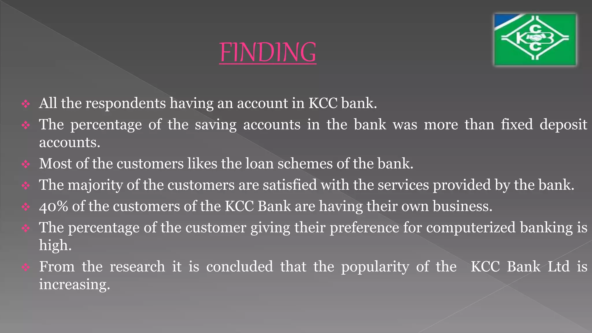 Summer training report kcc bank | PPTX