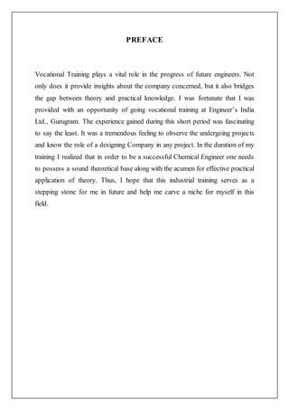 Summer Training Report of EIL Refinery Processes | DOCX