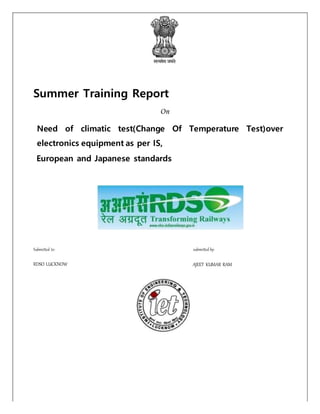 Summer training report rdso ajju | DOCX