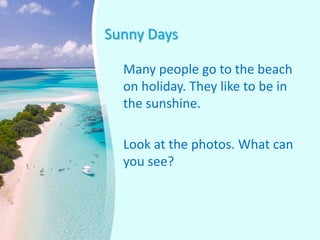 Summer ESL Vocabulary - Tan, Sunburn, etc | PPTX